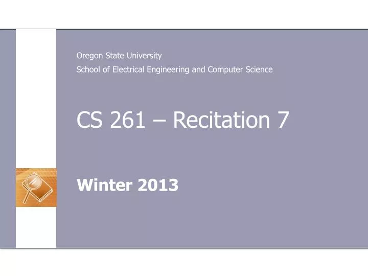 PPT - CS 261 – Recitation 7 PowerPoint Presentation, free download - ID ...
