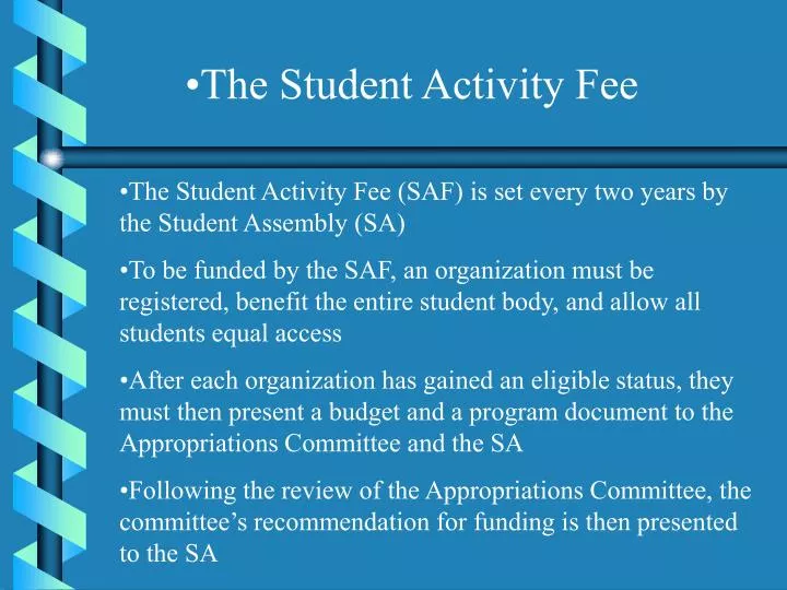 PPT - The Student Activity Fee PowerPoint Presentation, free download ...