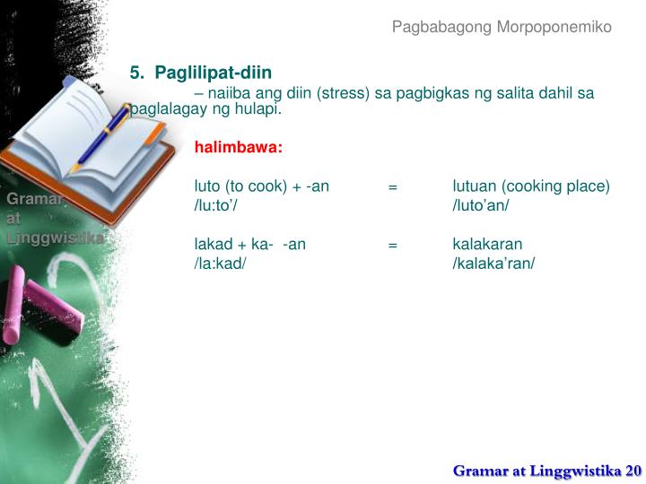 PPT - Gramar at Linggwistika PowerPoint Presentation - ID:5369396