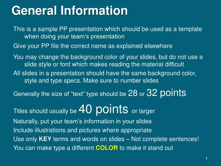 PPT - General Information PowerPoint Presentation, free download - ID ...