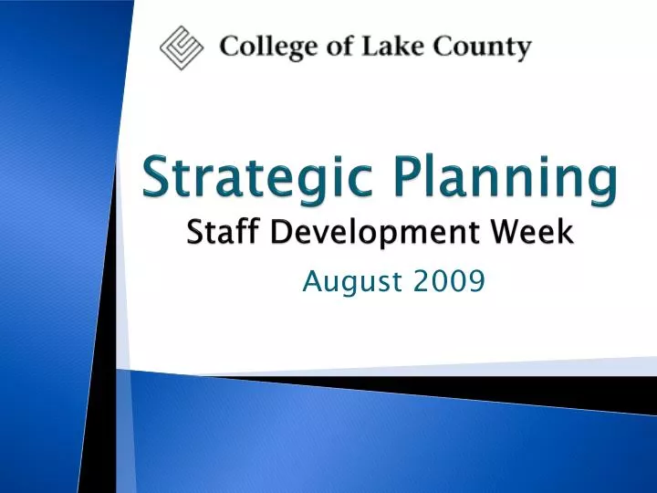PPT - Strategic Planning Staff Development Week PowerPoint Presentation ...