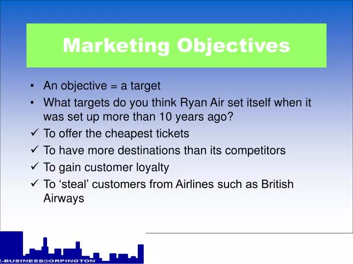 PPT - Marketing Objectives PowerPoint Presentation, free download - ID ...
