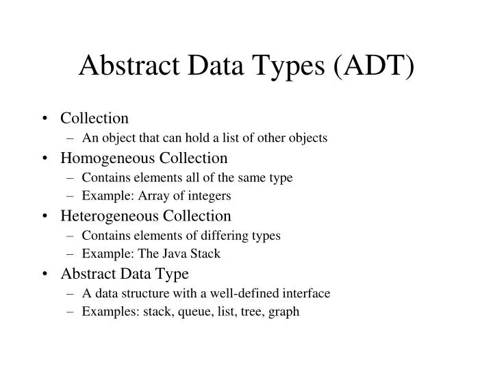 PPT Abstract Data Types ADT PowerPoint Presentation Free Download 