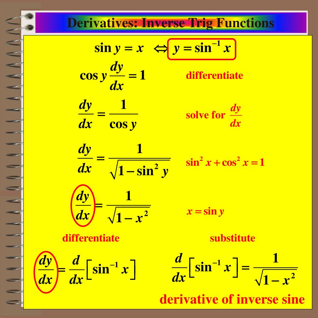 PPT - Aim: How do we differentiate Inverse Trig functions? PowerPoint ... PPT - Aim: How do we differentiate Inverse Trig functions? PowerPoint ...