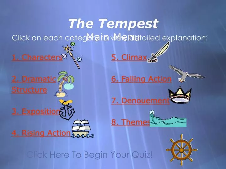 PPT - The Tempest Main Menu PowerPoint Presentation, free download - ID ...