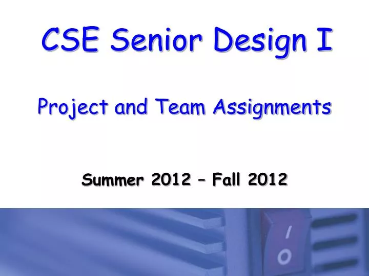 PPT - Project and Team Assignments PowerPoint Presentation, free ...