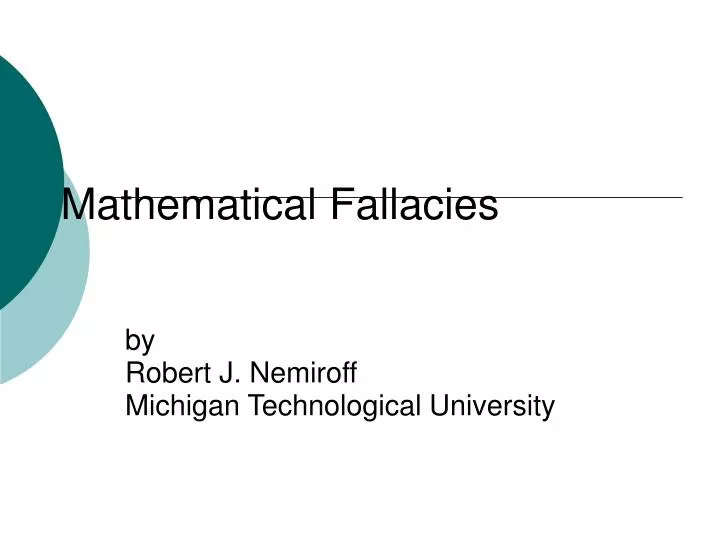 PPT - Mathematical Fallacies PowerPoint Presentation, free download ...