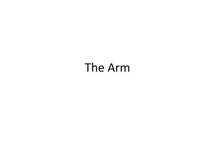 PPT - The Arm PowerPoint Presentation, free download - ID:5371706